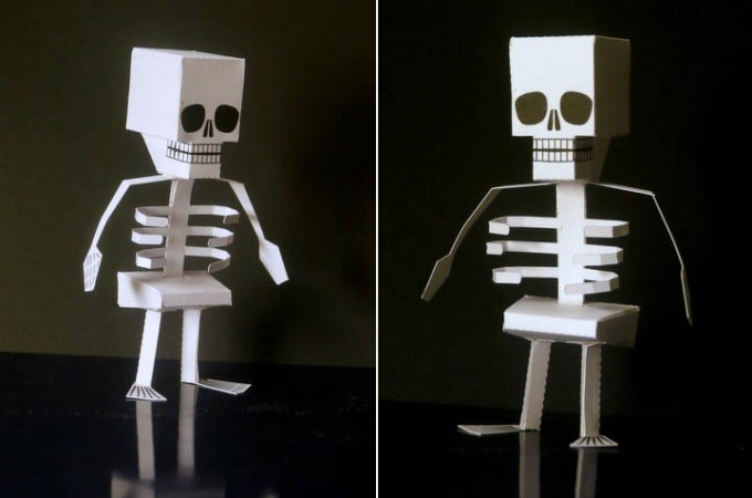 Printable skeleton paper toy — All for the Boys