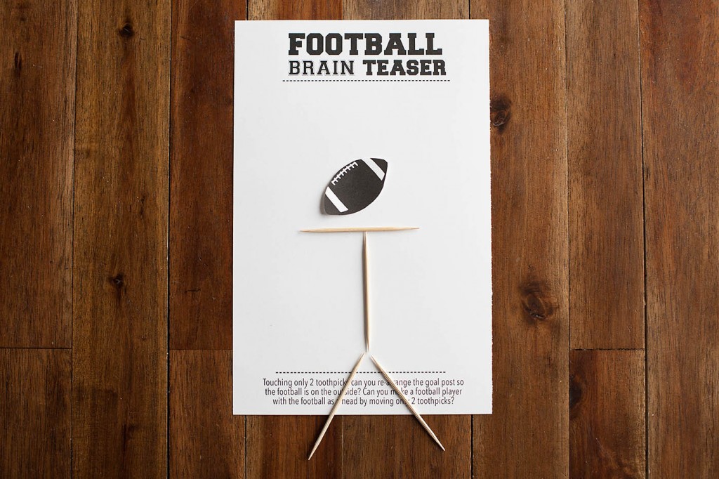 Football Brain Teaser Printable — All for the Boys