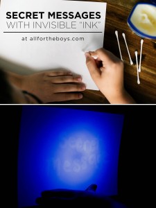 Secret Glowing Message with Invisible Ink — All for the Boys