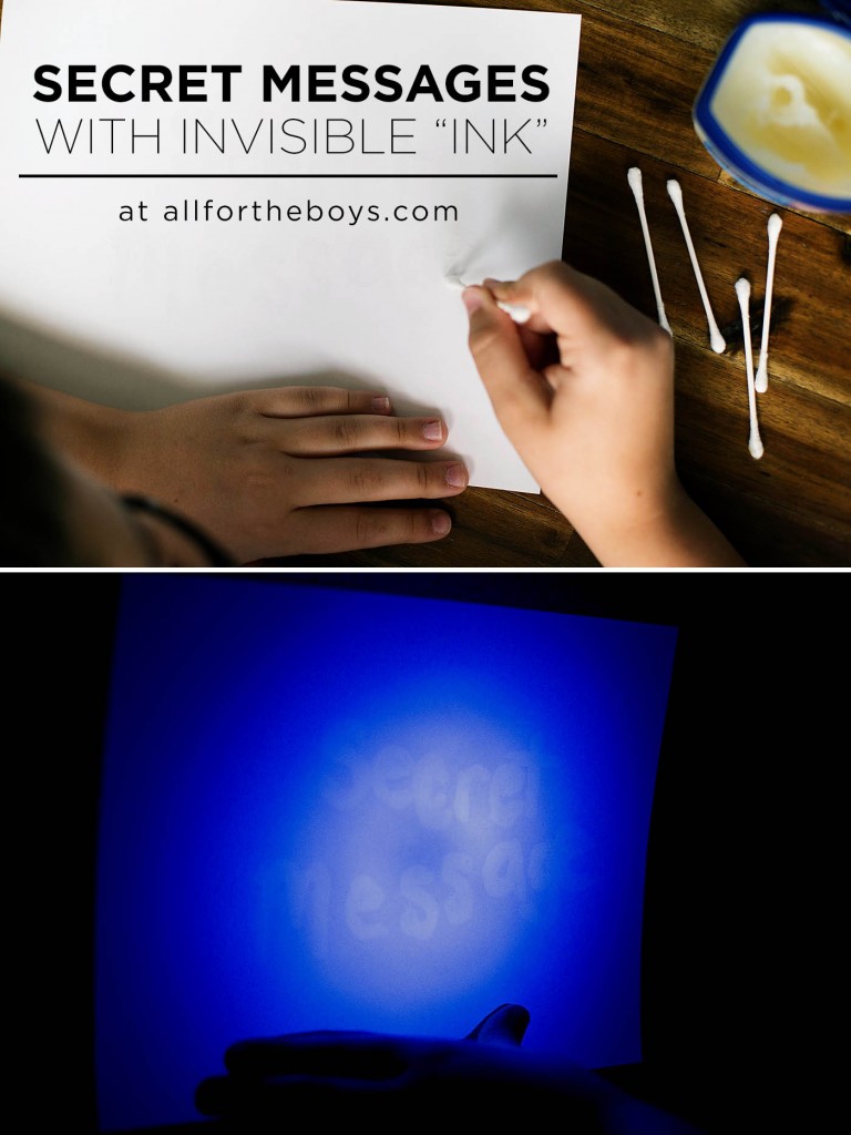 Secret Glowing Message with Invisible Ink — All for the Boys