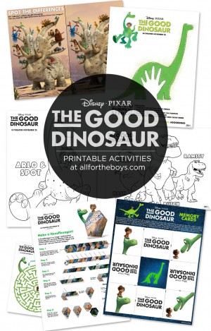 The Good Dinosaur Printable Activities — All for the Boys