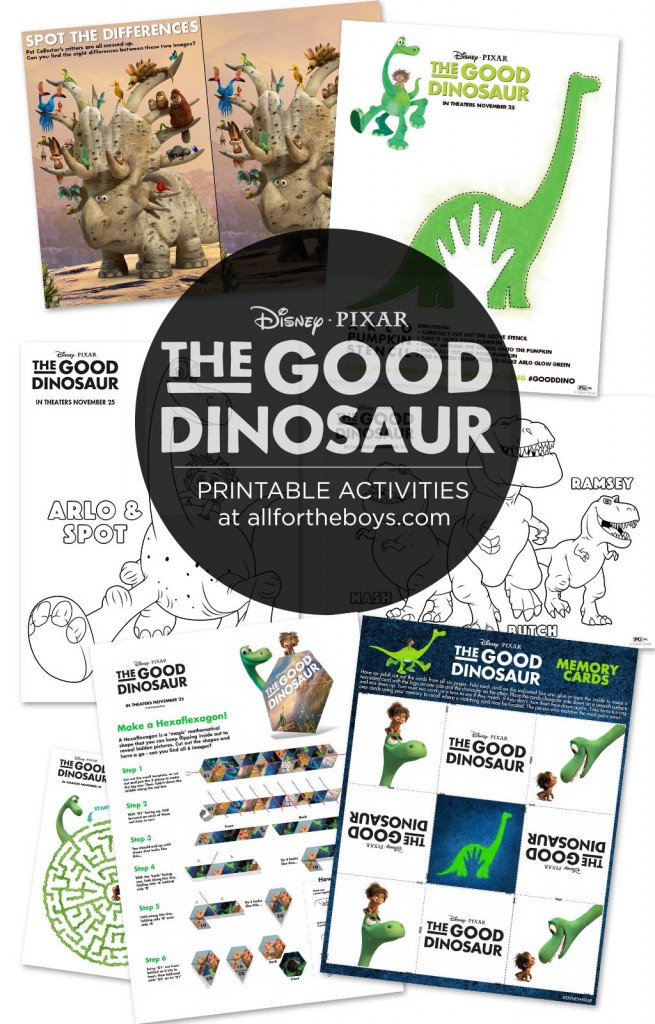 The Good Dinosaur Printable Activities — All for the Boys