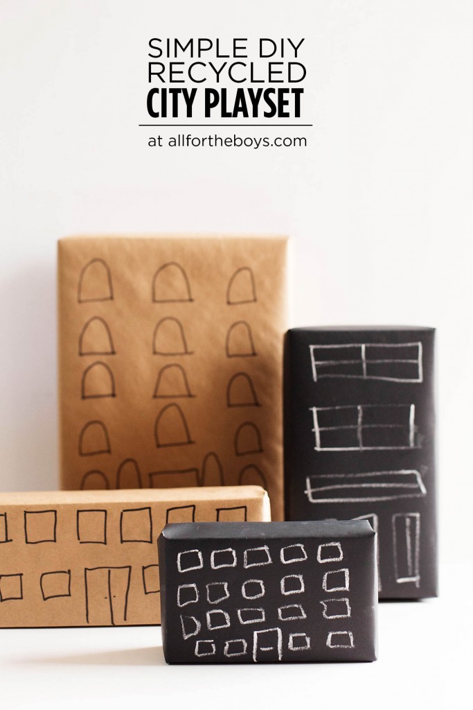 Simple DIY Recycled City Playset — All for the Boys