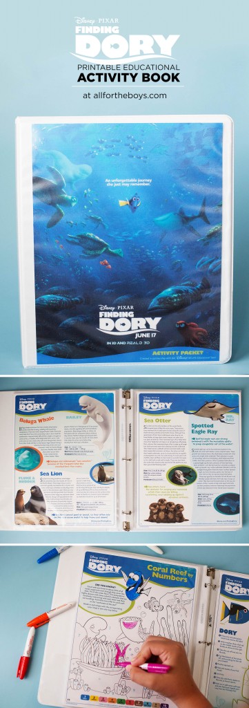 Finding Dory Printable Educational Activity Book — All for the Boys