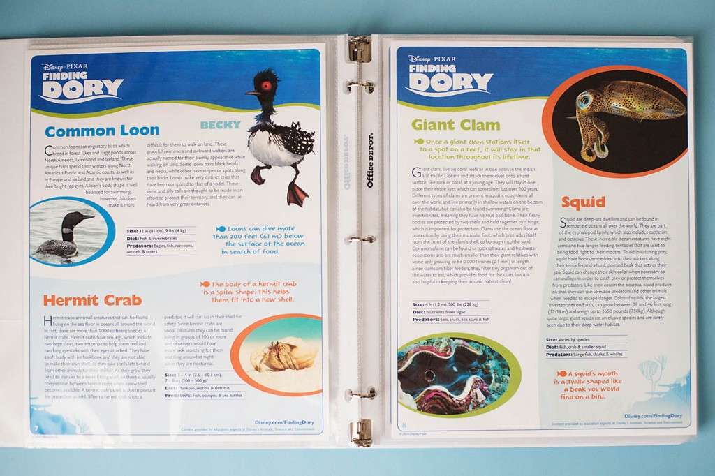 Finding Dory Printable Educational Activity Book — All for the Boys