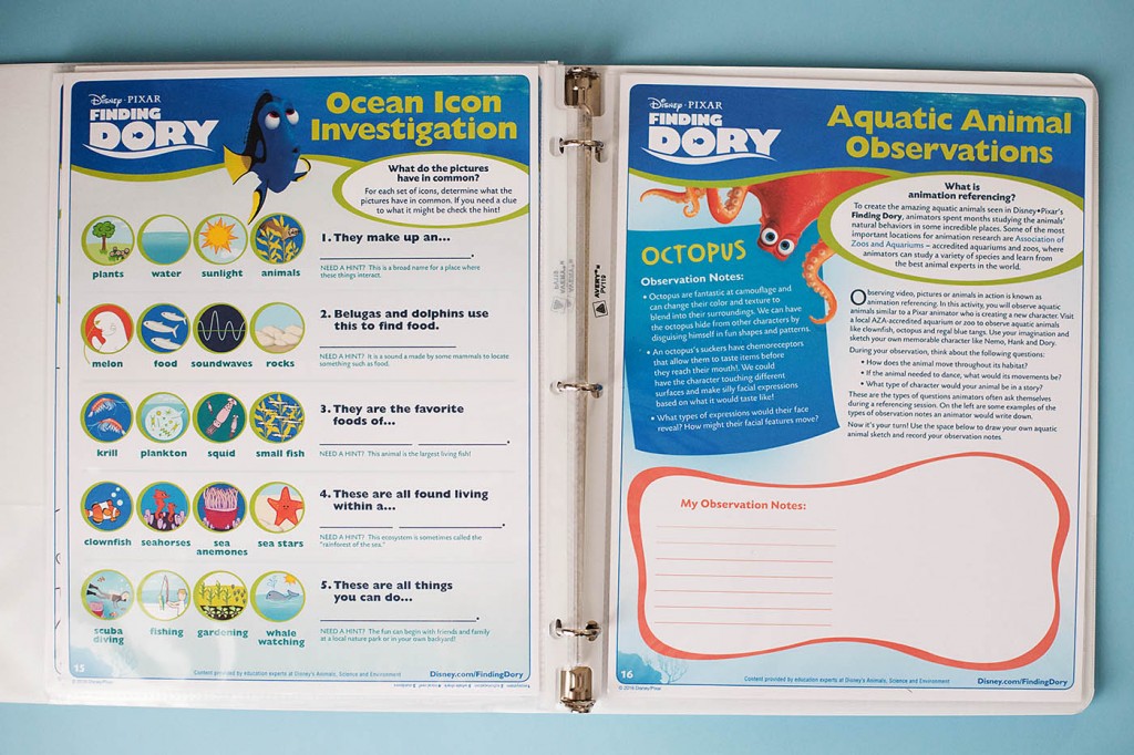 Finding Dory Printable Educational Activity Book — All for the Boys