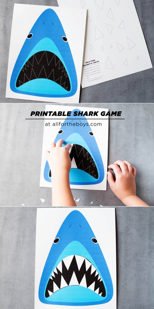 Find Sharky's Teeth: Printable Shark Game — All for the Boys