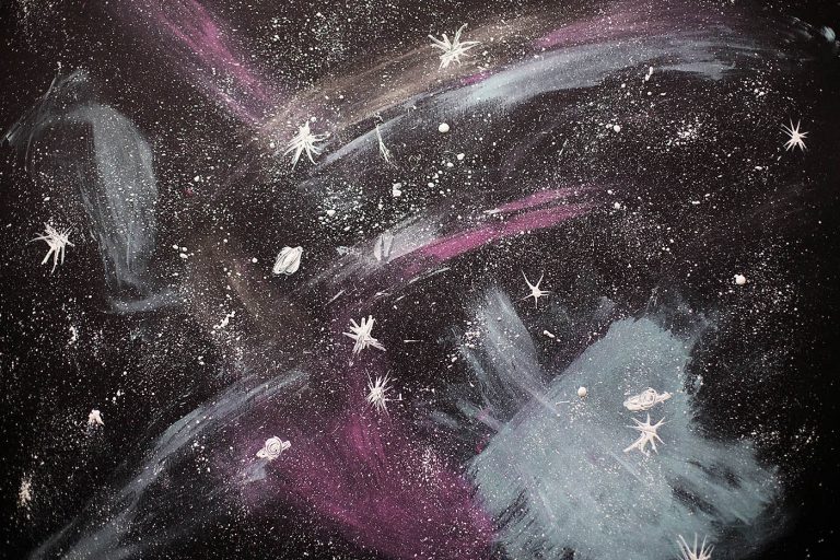 Jumping Alien and Galaxy Art — All for the Boys