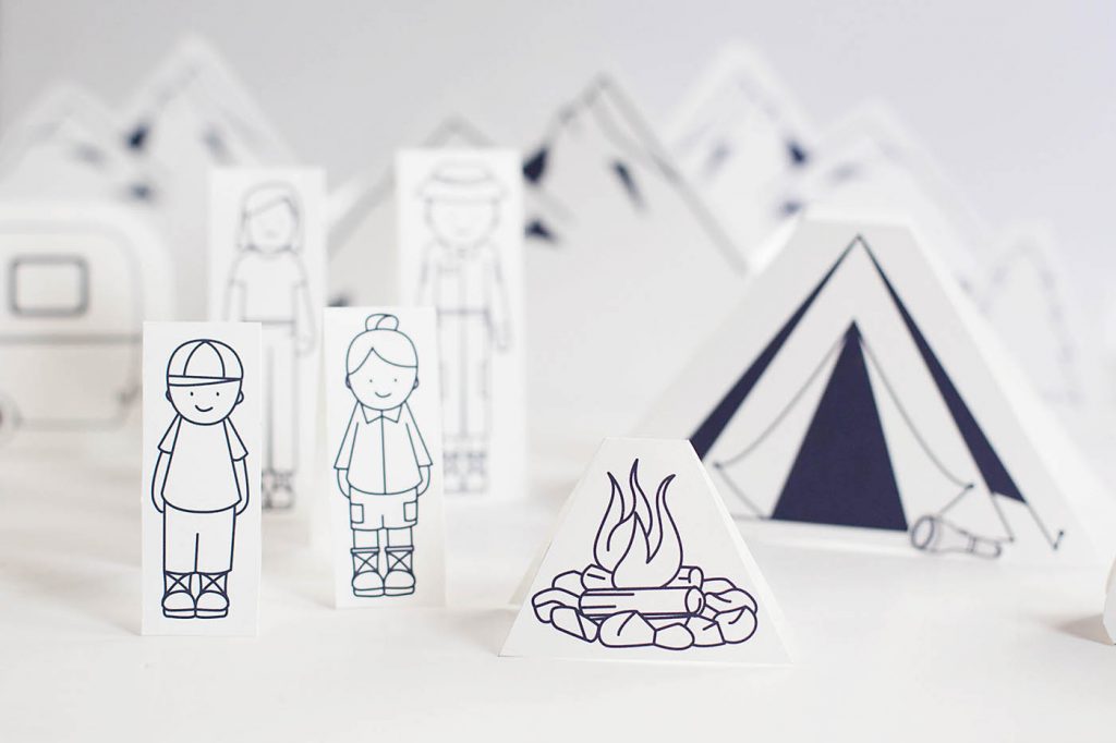 Let's Go Camping - Printable Paper Play Set — All for the Boys