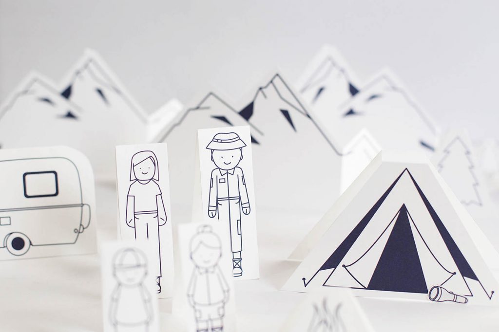 Let's Go Camping - Printable Paper Play Set — All for the Boys