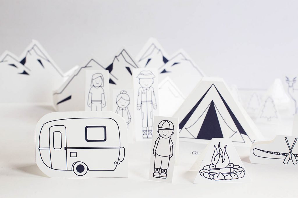 Let's Go Camping - Printable Paper Play Set — All for the Boys