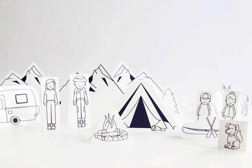 Let's Go Camping - Printable Paper Play Set — All for the Boys