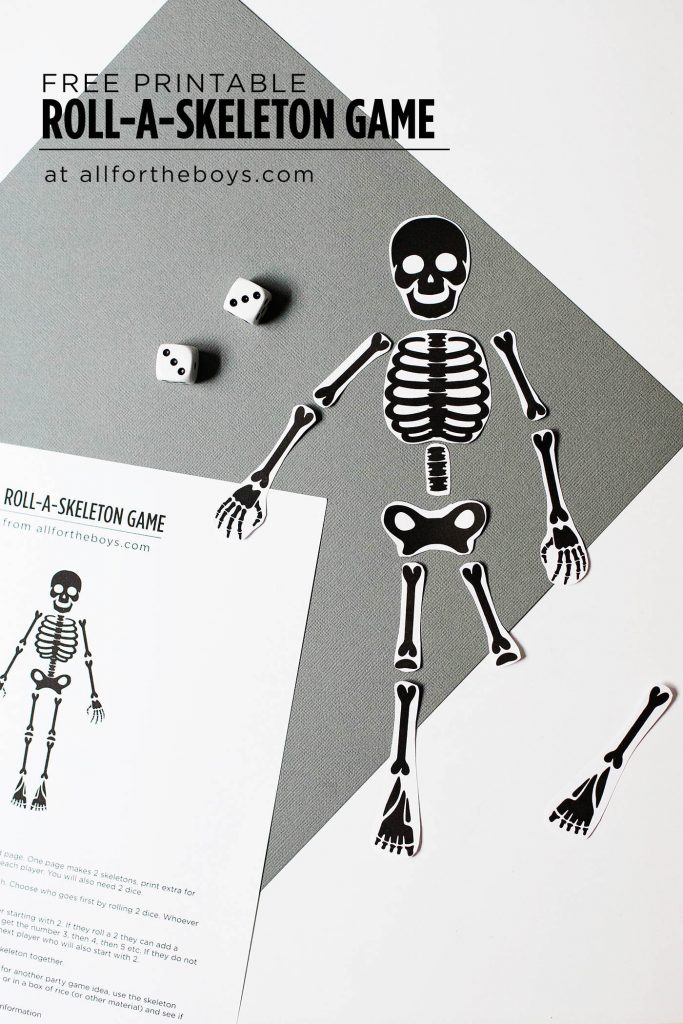 Free Printable Skeleton Game — All for the Boys