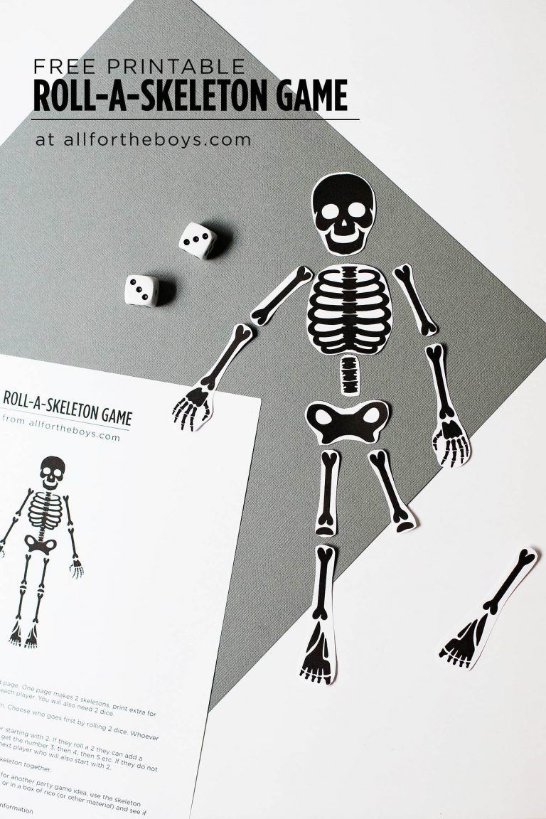 Free Printable Skeleton Game — All for the Boys