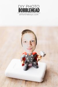 Shopping Online to Save Time + DIY Bobblehead — All for the Boys