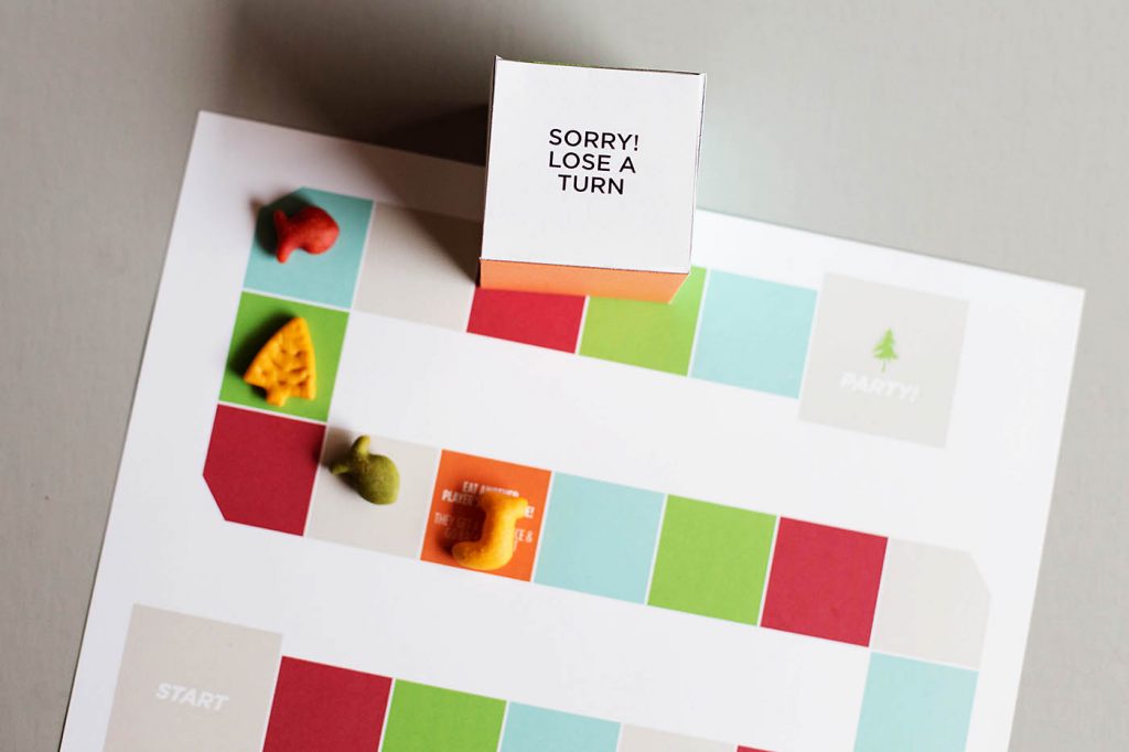 Printable Holiday Game with Edible Pieces — All for the Boys