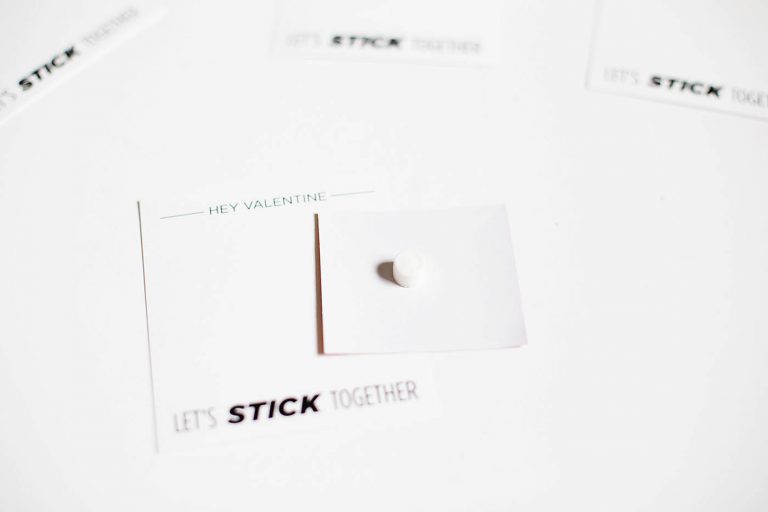 Let's Stick Together Printable Valentines for Decals or Stickers — All ...