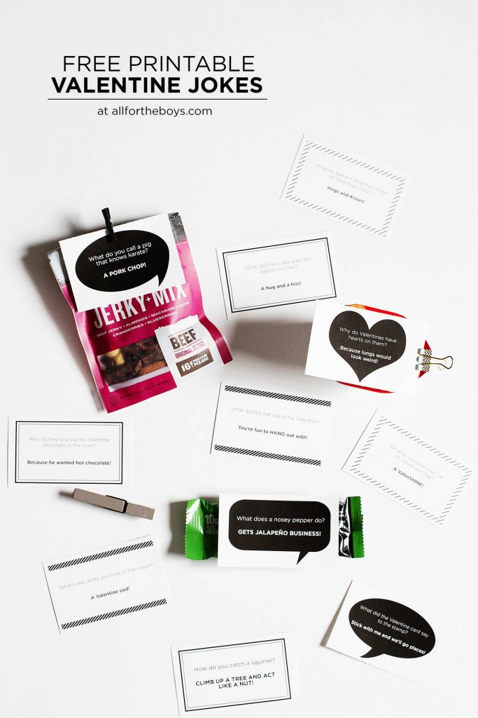 Free Printable Valentine Jokes — All for the Boys