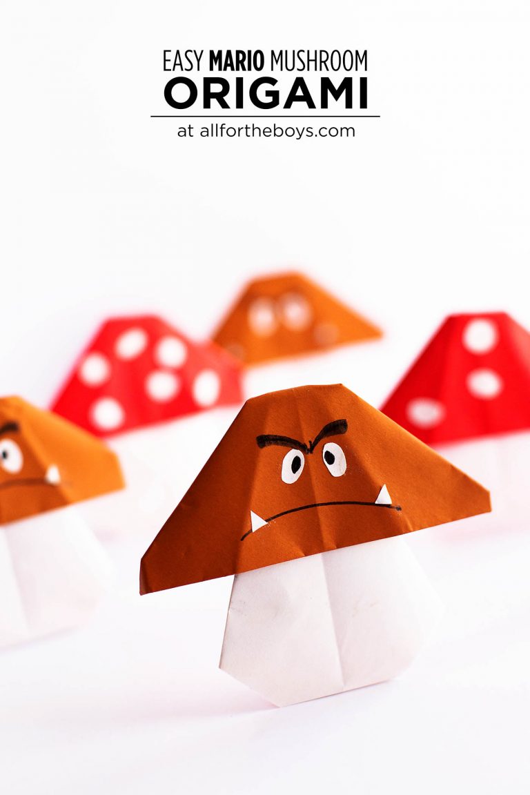 Easy Mario Mushroom Origami — All for the Boys