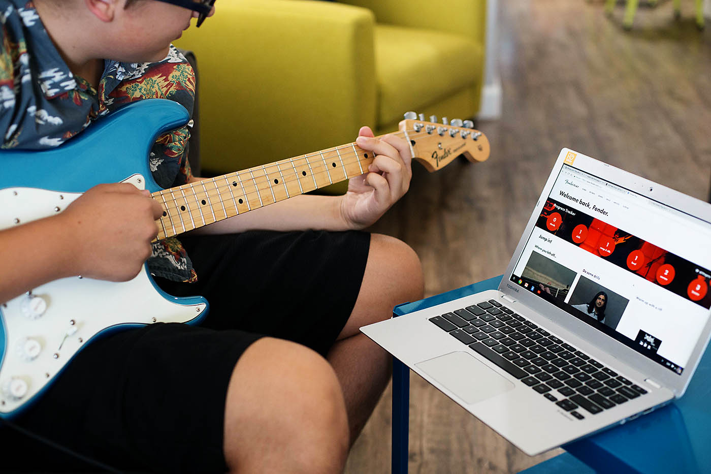 Learning To Play The Guitar Online With Fender All For The Boys