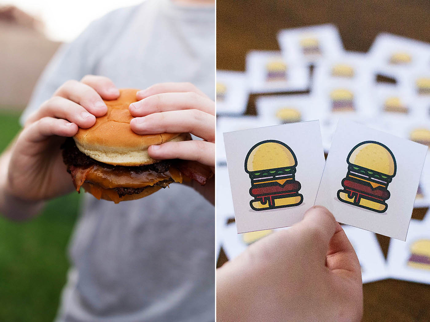 National Hamburger Day + Printable Matching Hamburger Game — All for ...