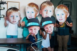 Fun Photo Head Surprise Party Theme — All for the Boys