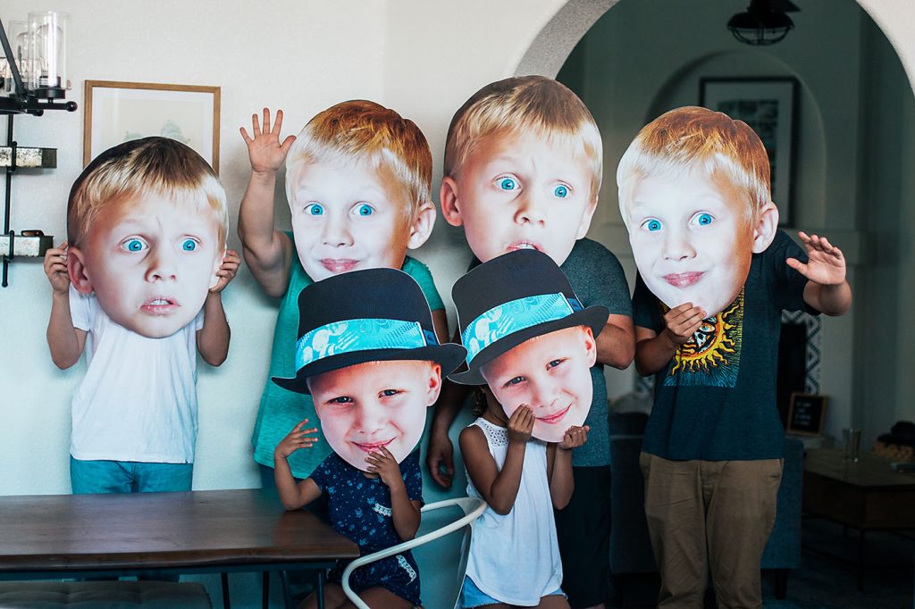Fun Photo Head Surprise Party Theme — All for the Boys