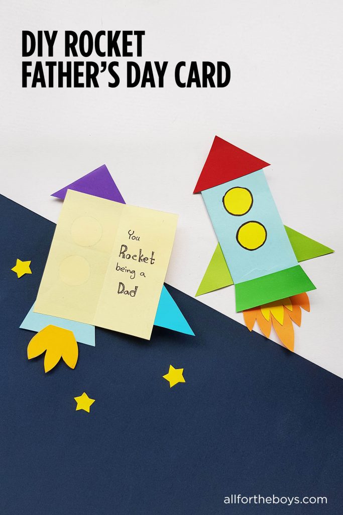 DIY Punny Rocket Father's Day Card — All for the Boys